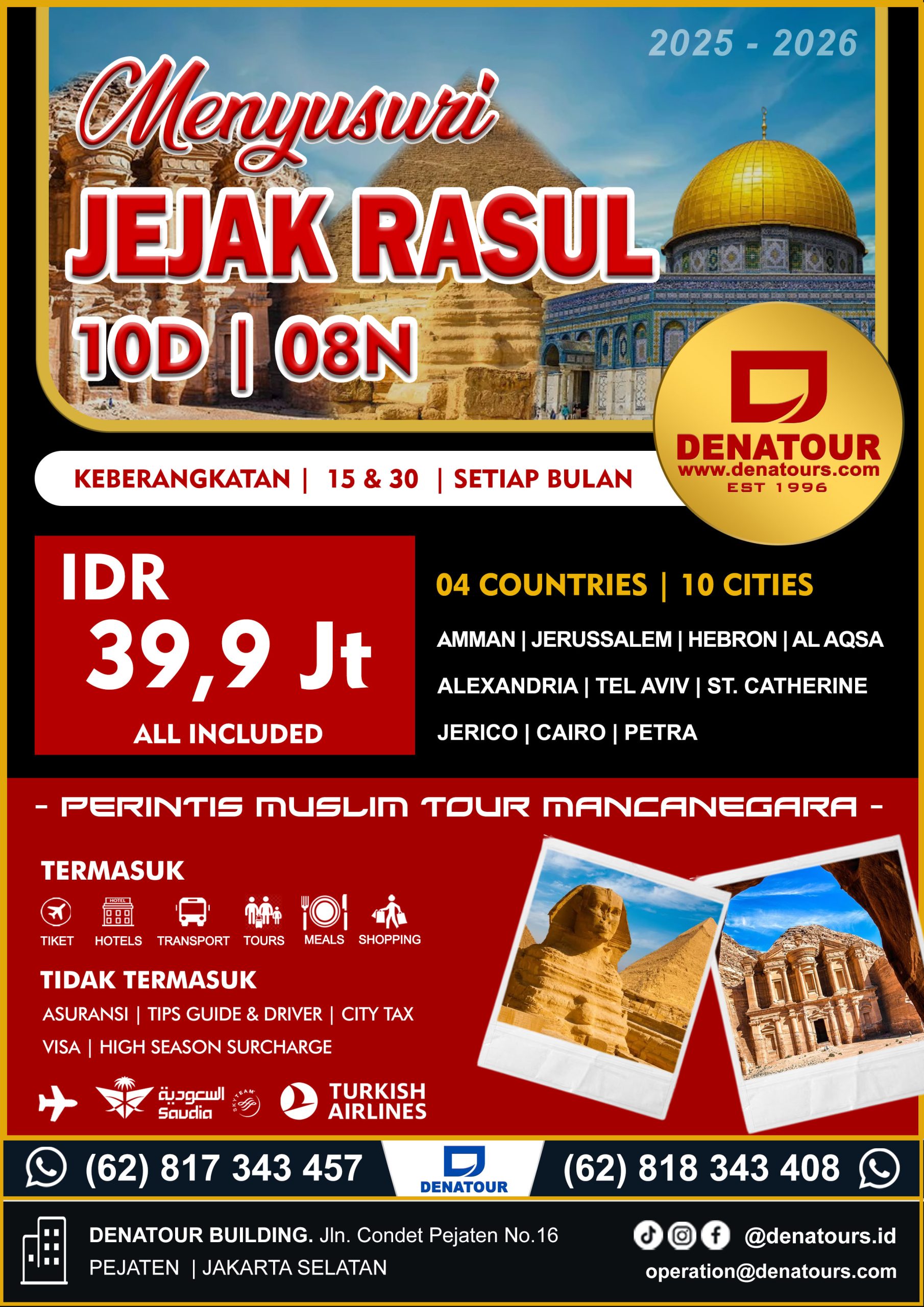 Menyusuri Jejak Rasul 10 Days 08 Nights | Denatours.com