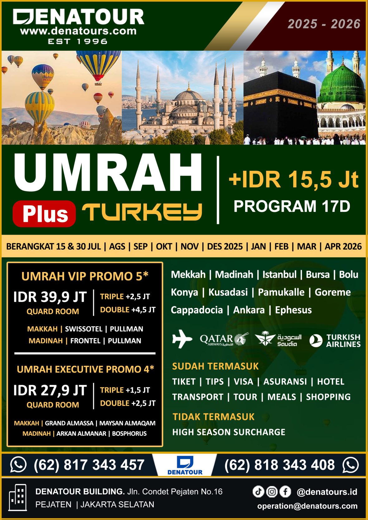 Paket Umrah Plus Turkey 2025-2026