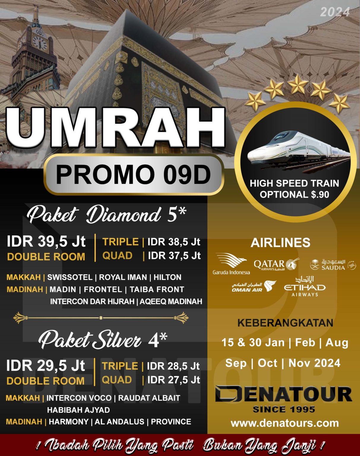 Umrah Promo 09D | 2024 | Denatour Tour Travel Haji dan Umrah Islami