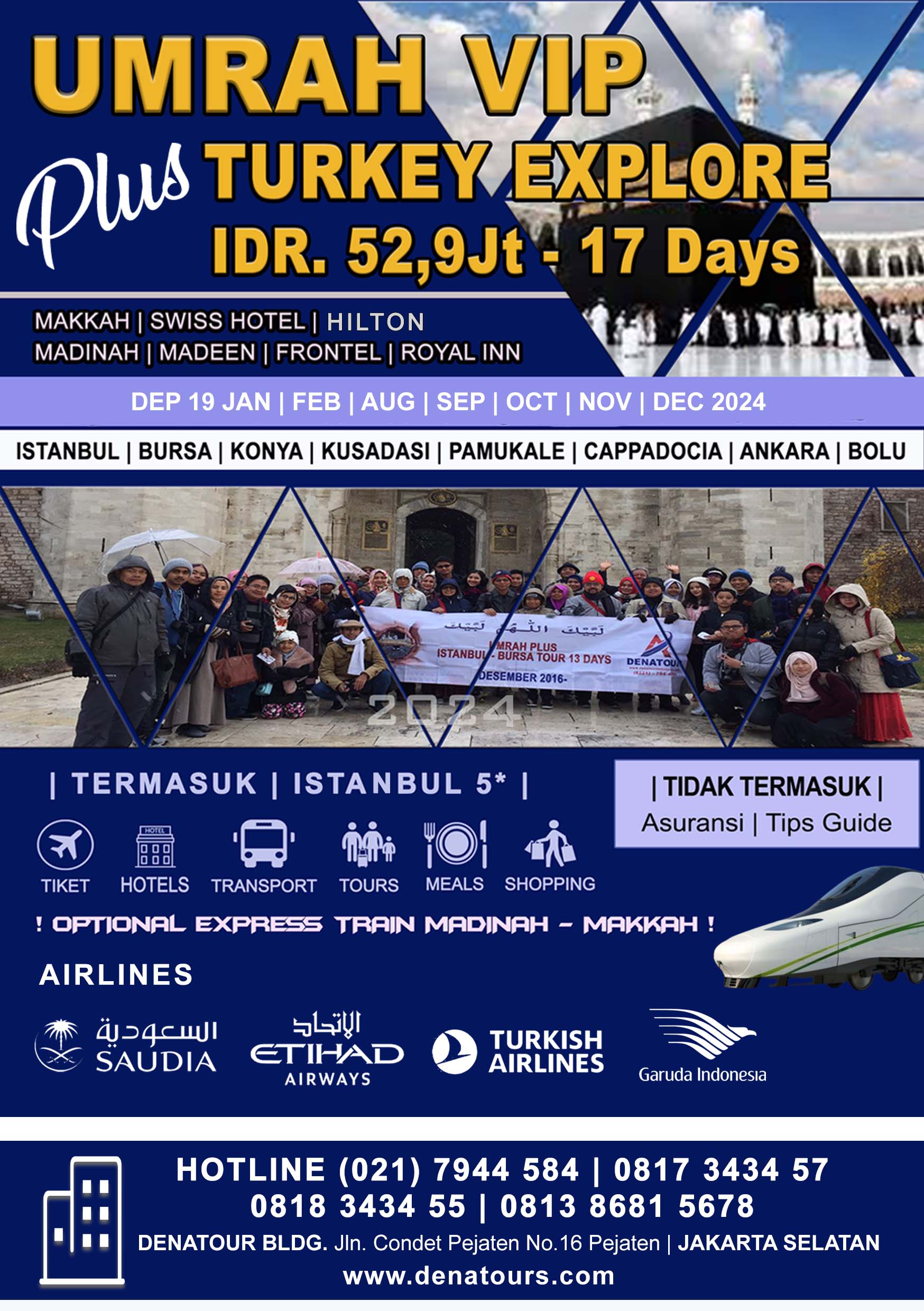 UMRAH TURKEY 2024 | Denatour Travel | Travel Umroh, Haji, Umrah Plus ...